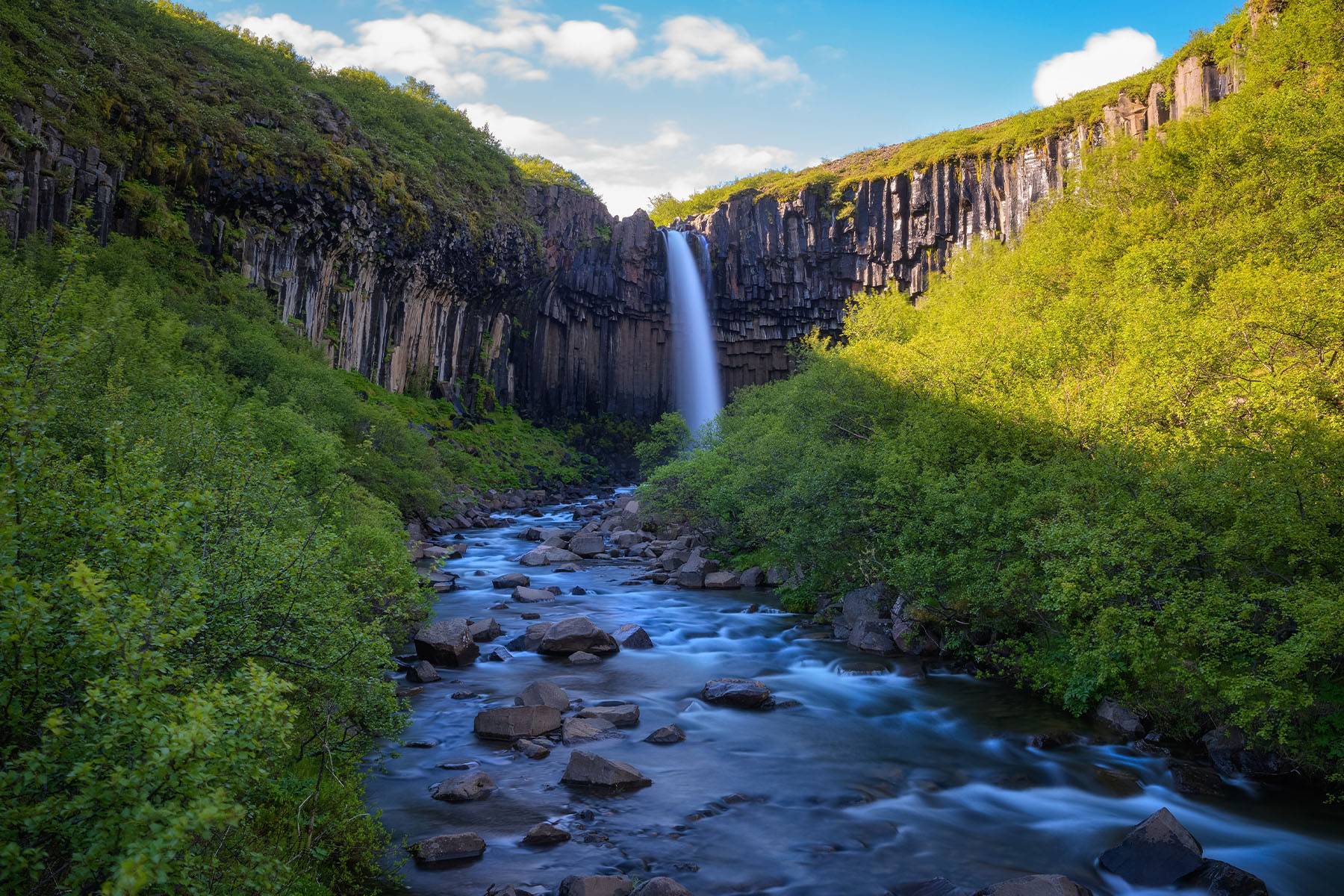 De Svartifoss waterval in IJsland bezoeken